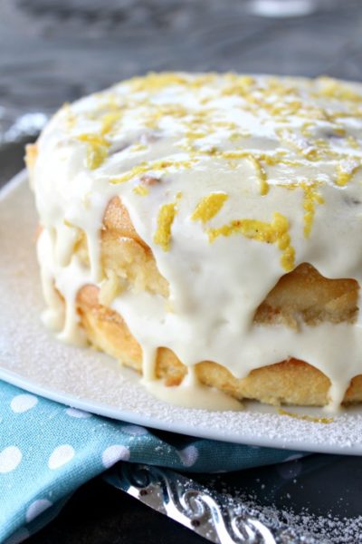 lemon drizzle silk cake with cream cheese icing - Berry Sweet Life
